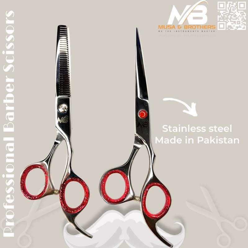 Jual [Made in Pakistan] Professional barber scissors, Gunting rambut ...