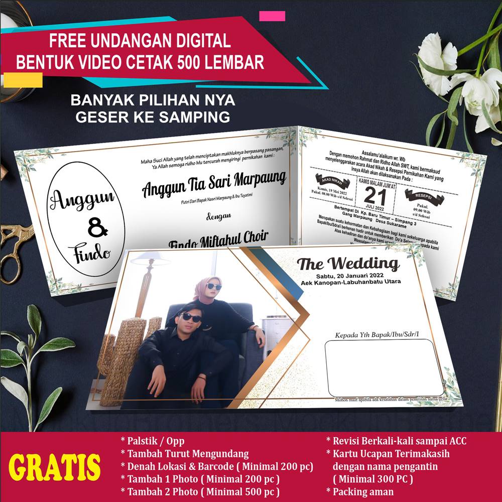 Jual Undangan Unik Undangan Pernikahan Foto Bisa Untuk Resepsi dan ...