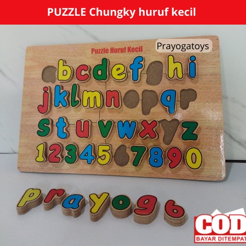 Jual Puzzle Huruf Kecil ( Versi Premium ) Puzzle Chungky Atau Puzzle ...