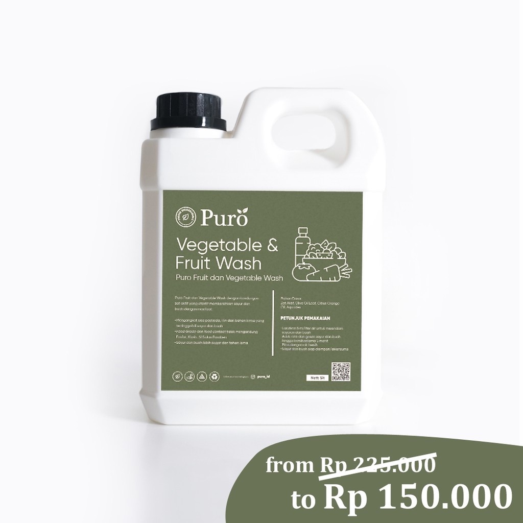Jual PURO Fruits & Vegetables Wash / Pencuci buah dan sayur 1 liter ...