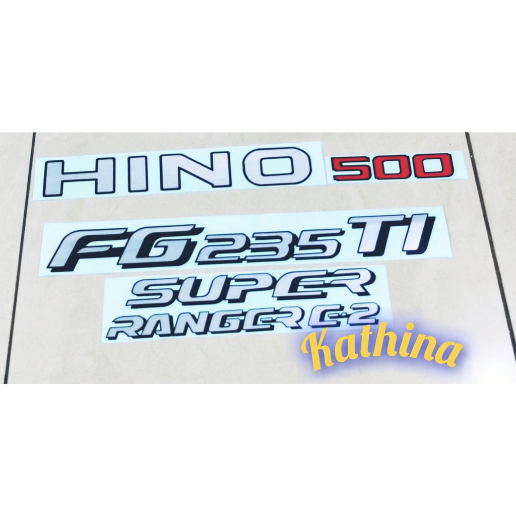 Jual Stiker Mobil tempel Tulisa Hino Super Ranger Bagian Depan Mobil ...