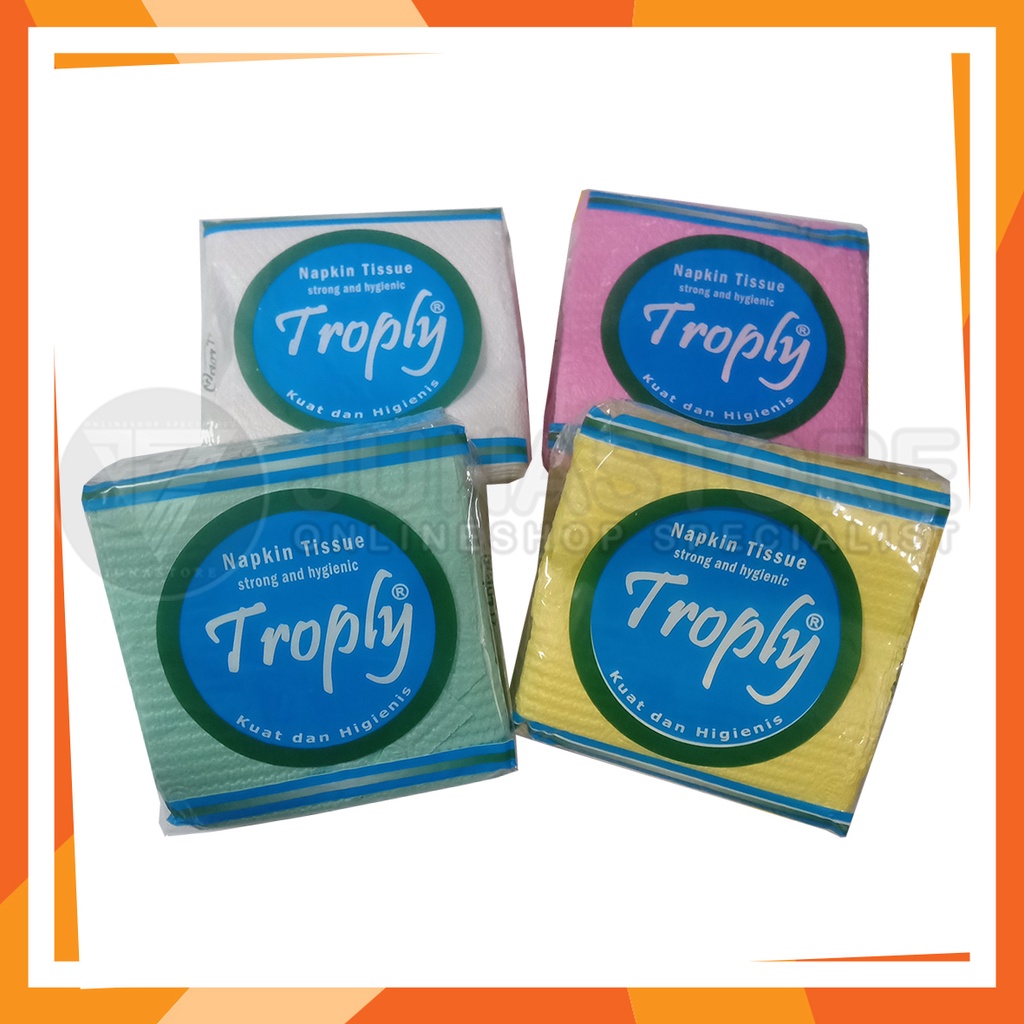 Jual Tisu napkin troply putih dan warna (50 sheets / pack) | Shopee ...