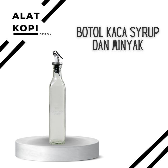 Jual Botol Kaca Olive Oil Syrup 500ml Bening Dengan Penutup Stopper ...