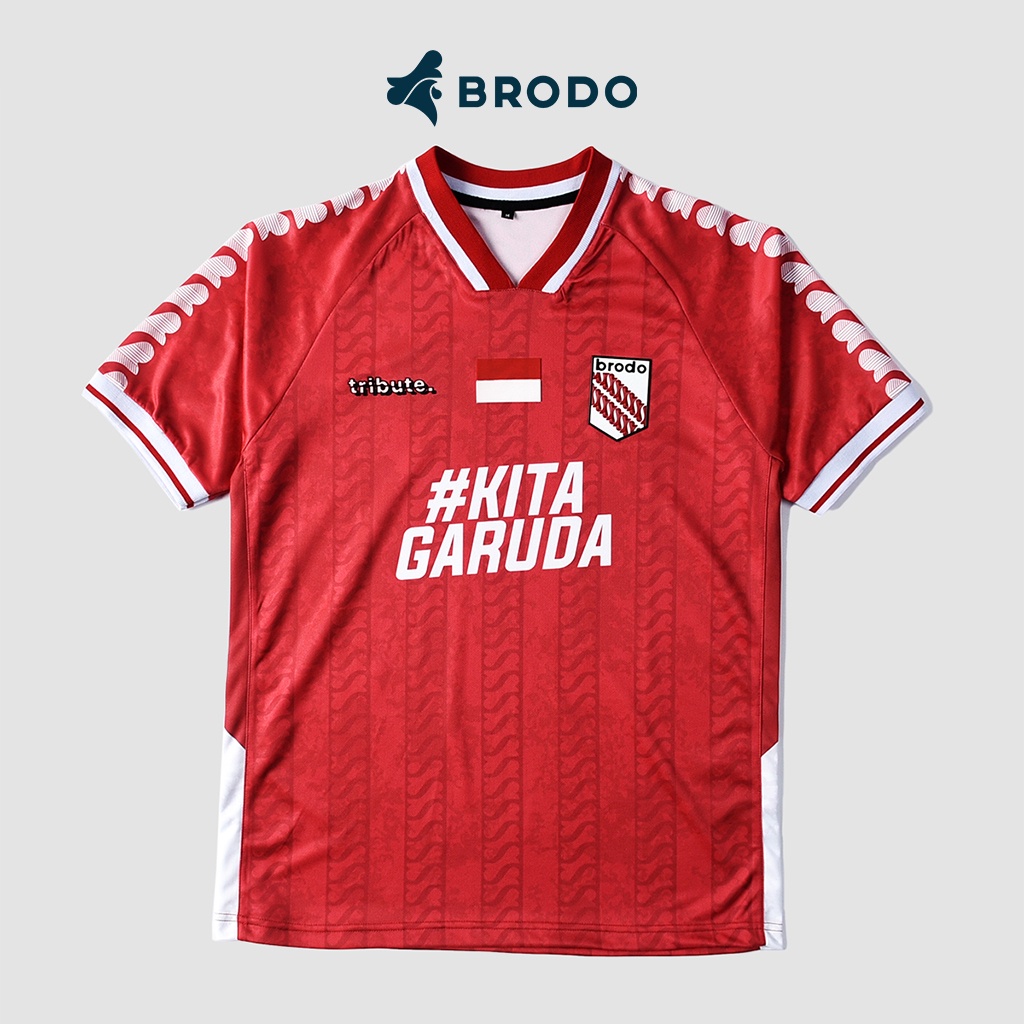 Jual BRODO - Kaos Young Blood Fashion Jersey Red White | Shopee Indonesia