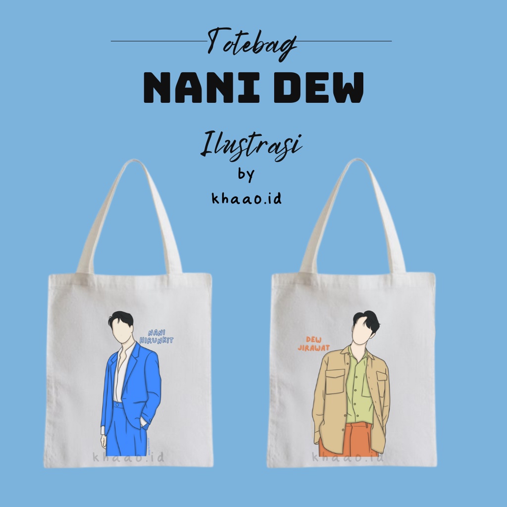 Jual Totebag Tote bag Thai Actor Dew Jirawat Nani Hirunkit Thailand Actor | Shopee Indonesia