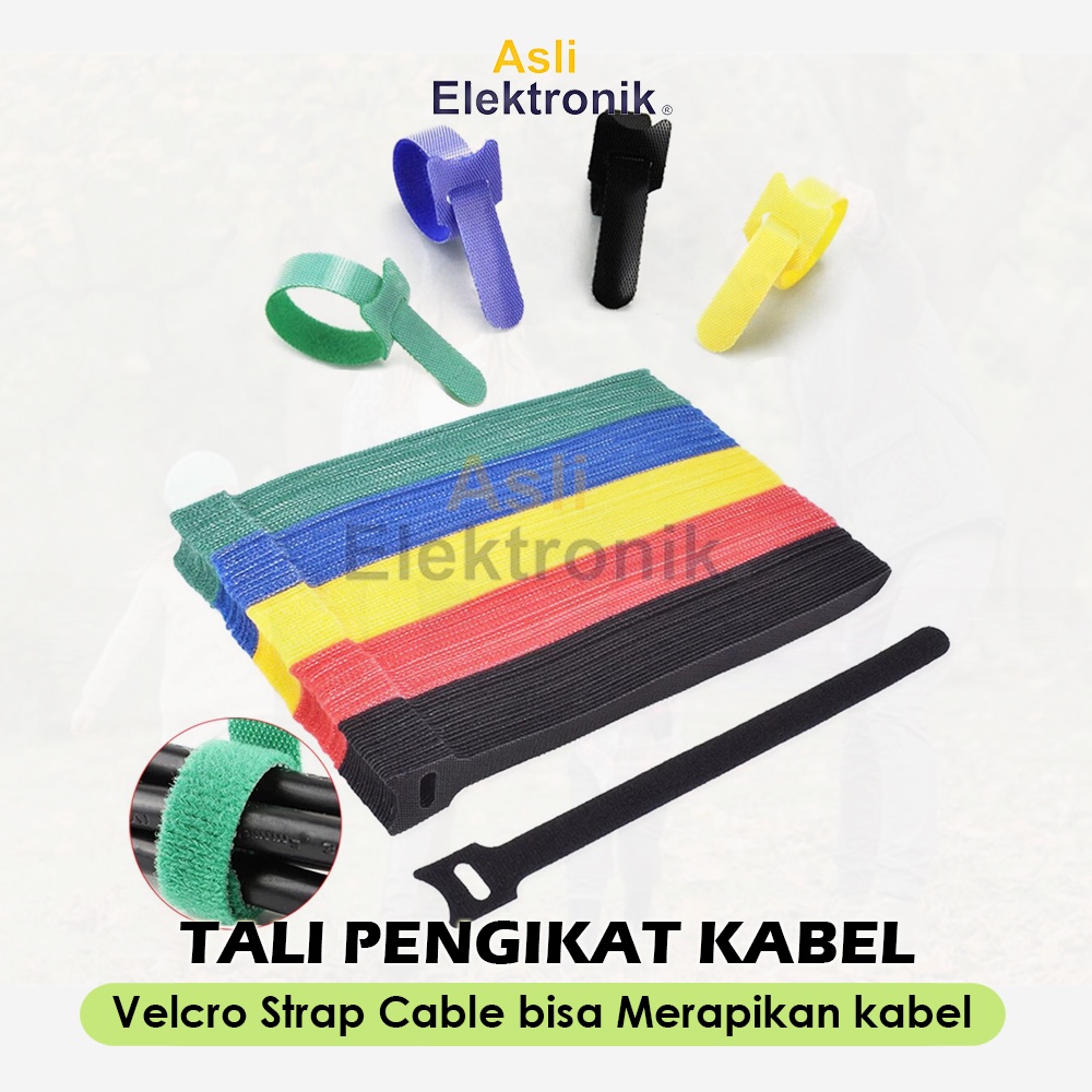 Jual Tali Pengikat Kabel Serbaguna / Velcro Strap Cable Ties Atau bisa ...