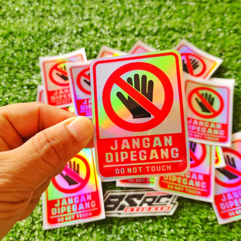 Jual sticker jangan dipegang HOLOGRAM | Shopee Indonesia