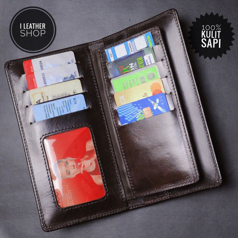 Jual Dompet Kulit Panjang Pria/Wanita Original Kulit Sapi Asli | Shopee ...