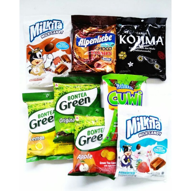Jual Permen Best Seller (BONTEA Green / ALPENLIEBE / MILKITA / Relaxa ...