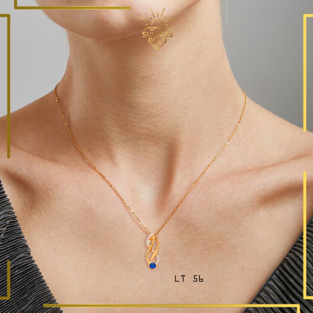 Jual LIONTIN KALUNG EMAS ASLI KADAR 375 (8K) MOTIF INFINITY ELEGAN ...