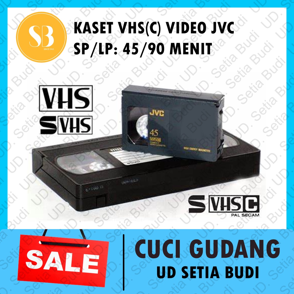 Jual Kaset Perekam Video 45-90 Menit VHS VHSC Player Murah Video Cassette JVC EC-45 | Shopee ...