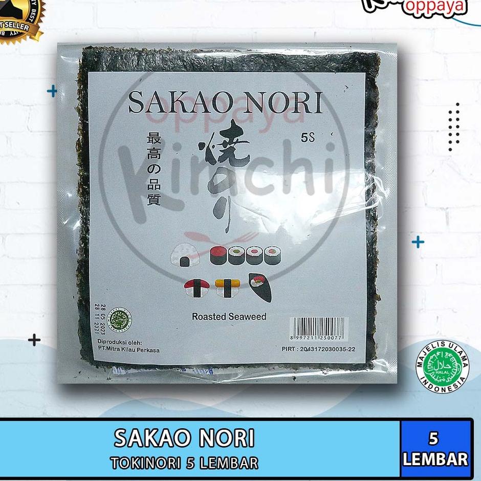Jual Clearance sale--Sakao Nori Sushi Nori 5 Lembar Seaweed Rumput Laut Halal Mui | Shopee Indonesia