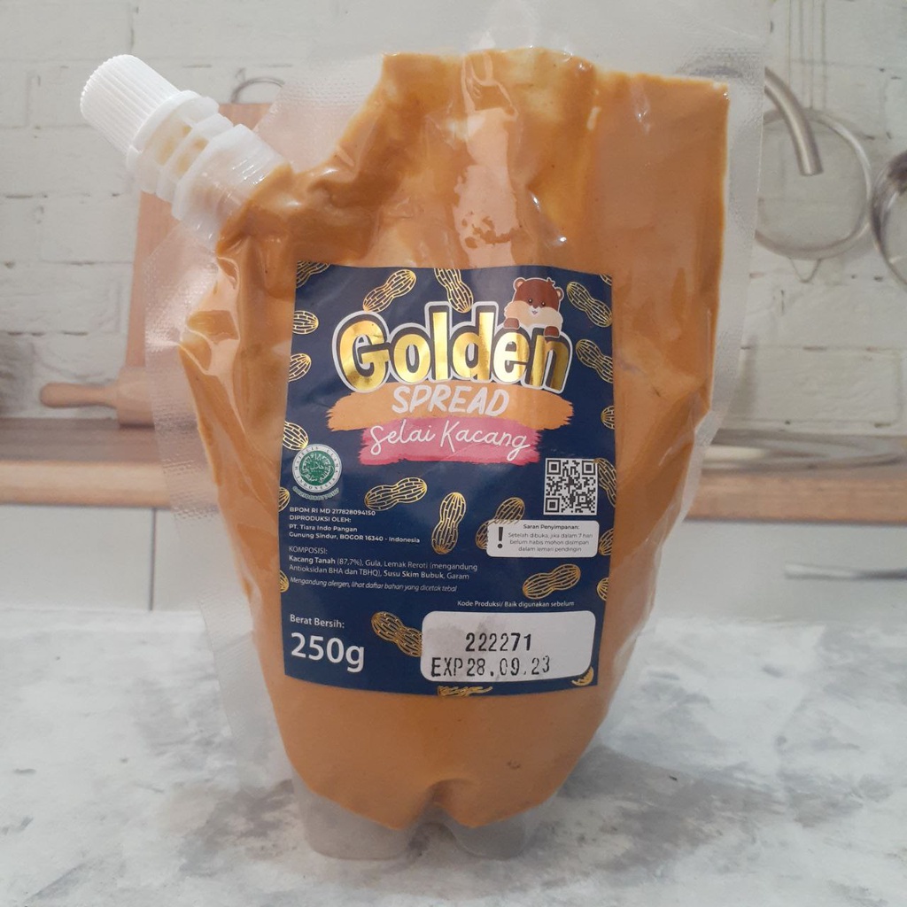 Jual Selai Kacang Golden Spread kemasan Pouch 250g | Shopee Indonesia