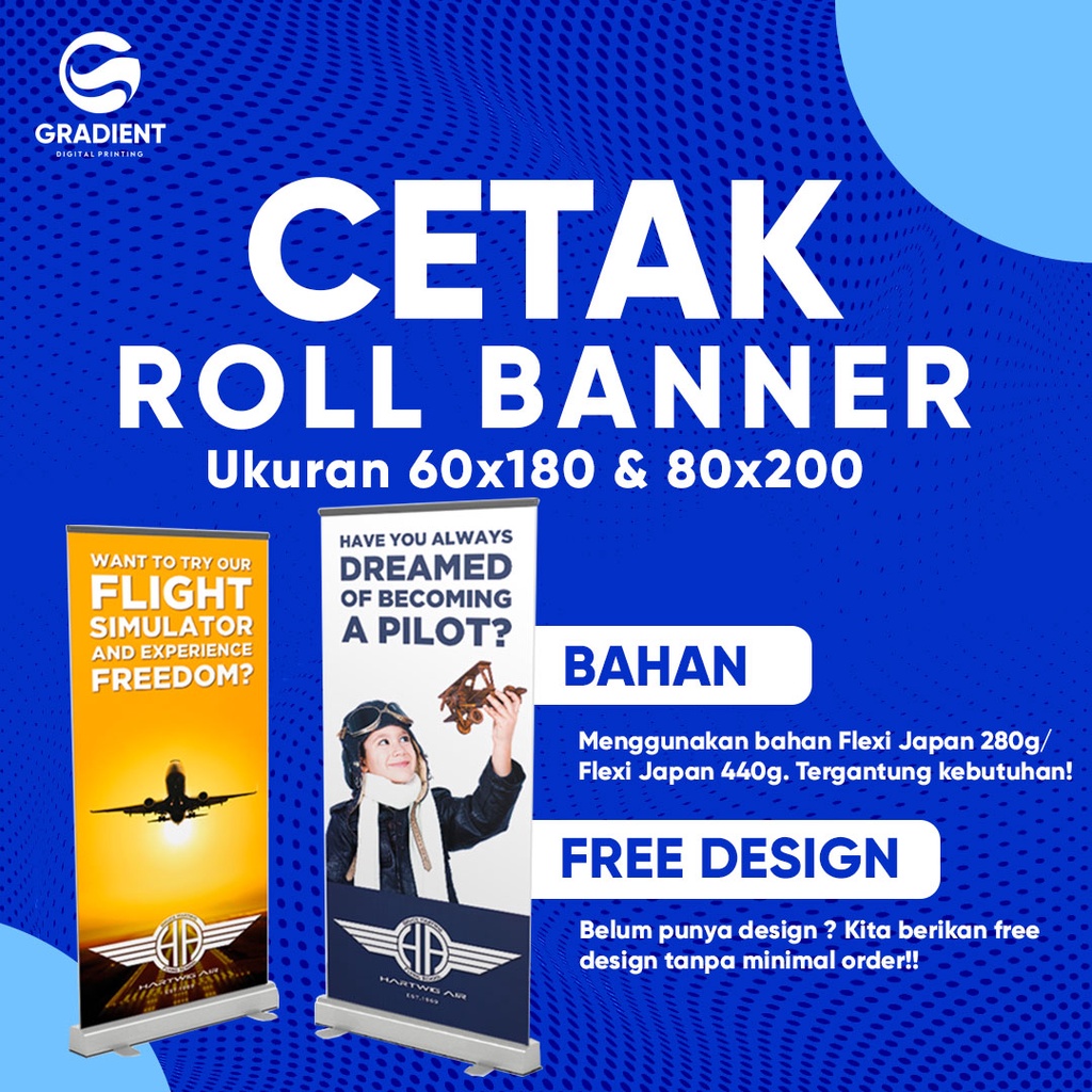 Jual Cetak Roll Banner Full Paket Dengan Roll Machine Custom | Shopee Indonesia
