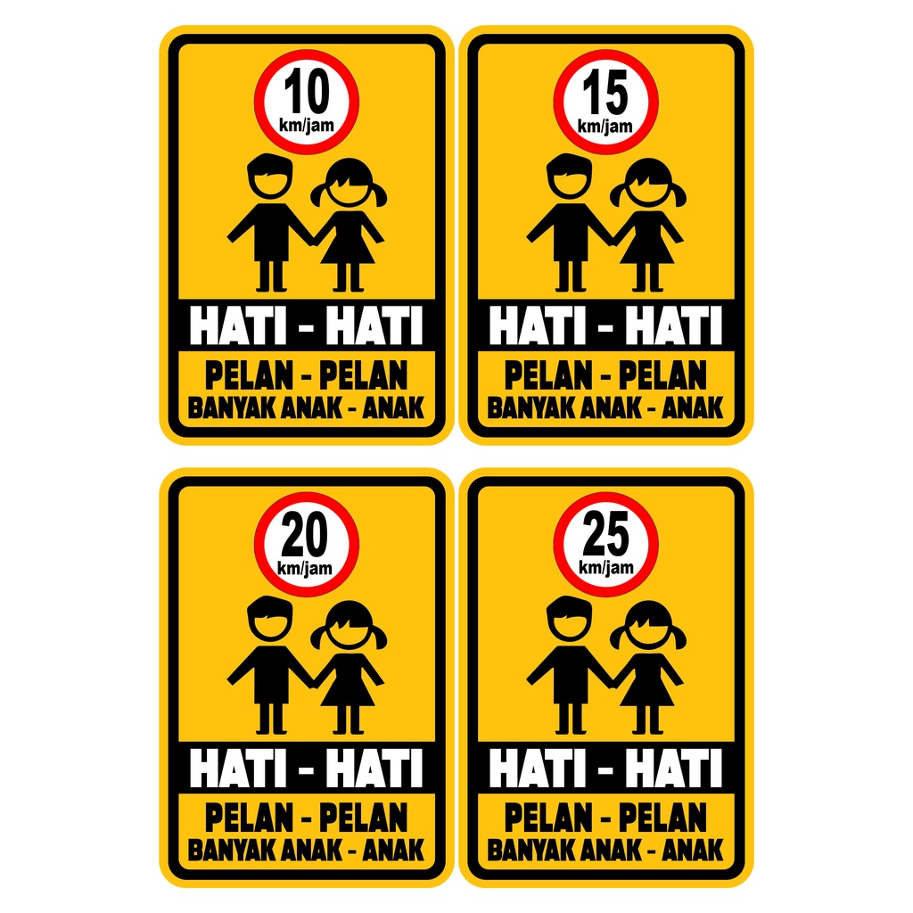 Jual STIKER RAMBU HATI HATI BANYAK ANAK KECIL UKURAN REFLEKTIF | Shopee ...