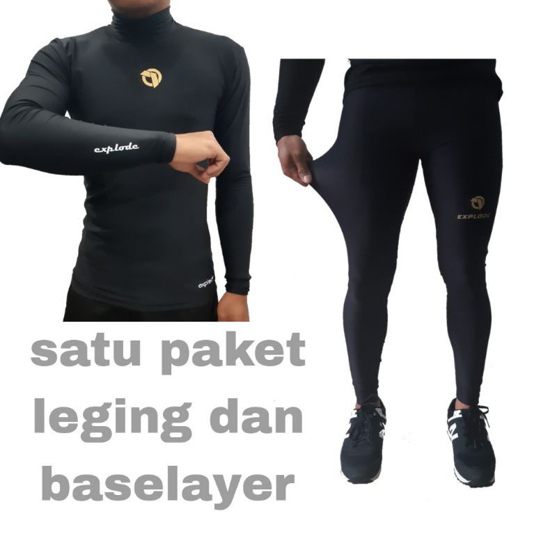 Jual satu stel leging dan baselayer/ set pakaian olahraga | Shopee ...