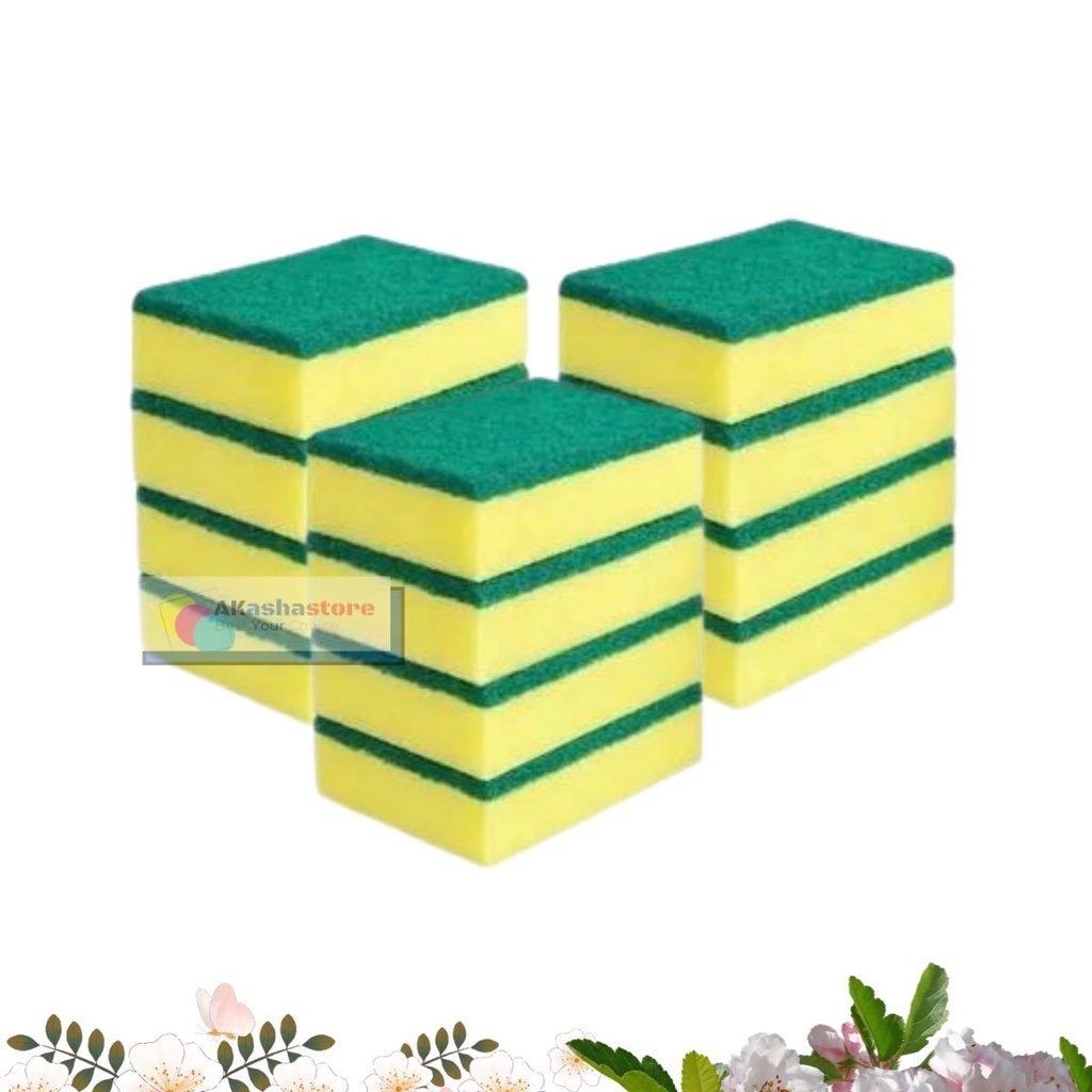 Jual Sponge Cuci Piring Jumbo 1 Lusin / Spons Cuci Piring Murah ...