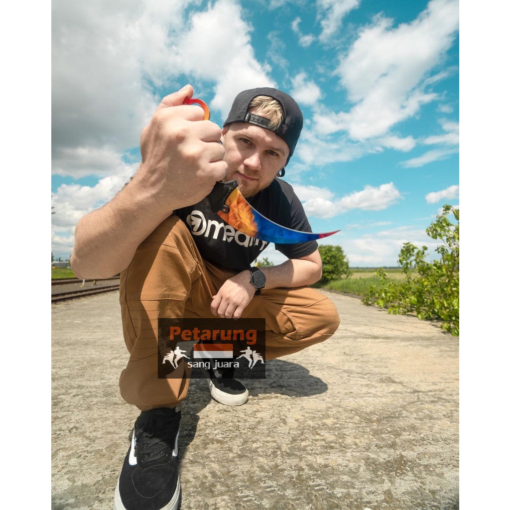 Jual (petarung Original) karambit import cs go taktikal pisau survival ...