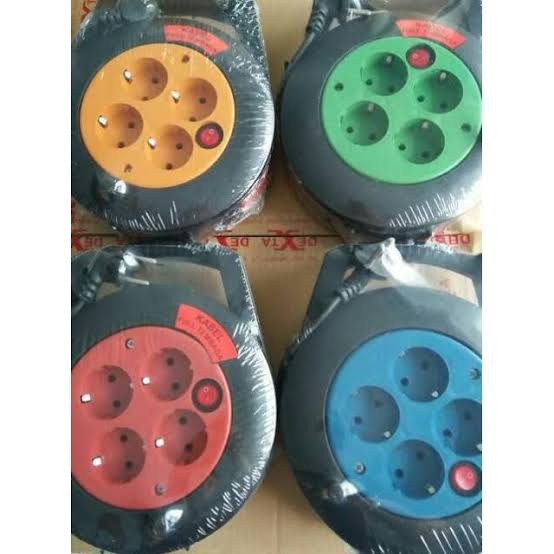 Jual Terminal Stop Bulat Kabel Roll 4 Lubang Gulung 10 M- DEXTA DX-15 ...