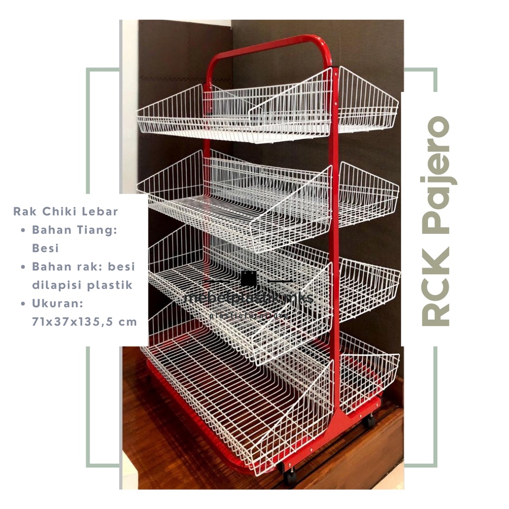 Jual Rak Ciki Lebar/ Rak Chiki Besar Pajero 2 Sisi/ Rak Snack/ Rak ...