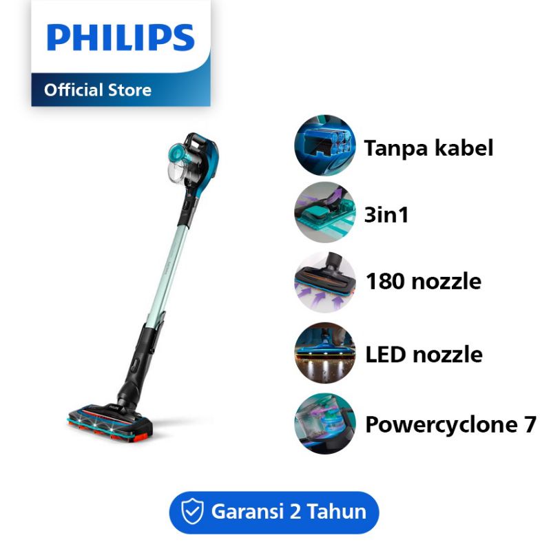 Jual PHILIPS Vacum Stik Speed Pro Aqua Tanpa Kabel Cordless Stik FC6728 ...