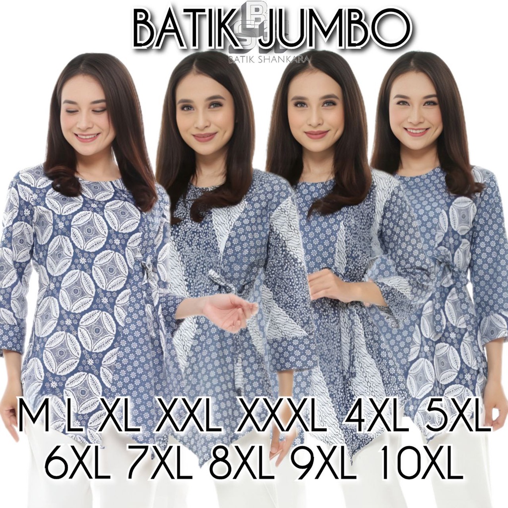 Jual Atasan Batik Wanita Batik Jumbo Big Size Jumbo M L XL XXL 3XL 4XL 5XL 6XL 7XL 8XL 9XL 10XL ...