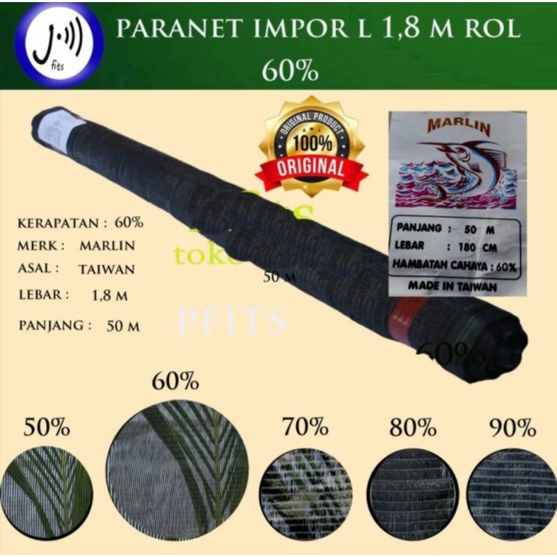 Jual Paranet 60% Rol / Shading net / Agronet / multinet / Jaring ...