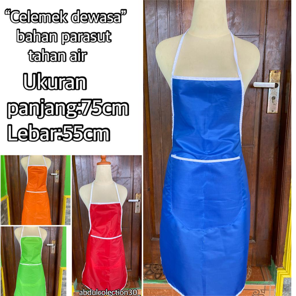 Jual Celemek Apron Anti Air Berbahan Parasit / Perasut Dewasa - untuk ...