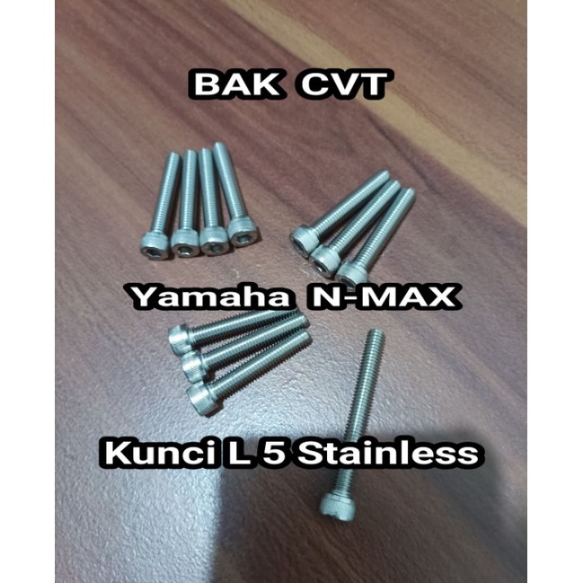 Jual Baut Mesin Bak blok Cvt Nmax Old L Stainless | Shopee Indonesia