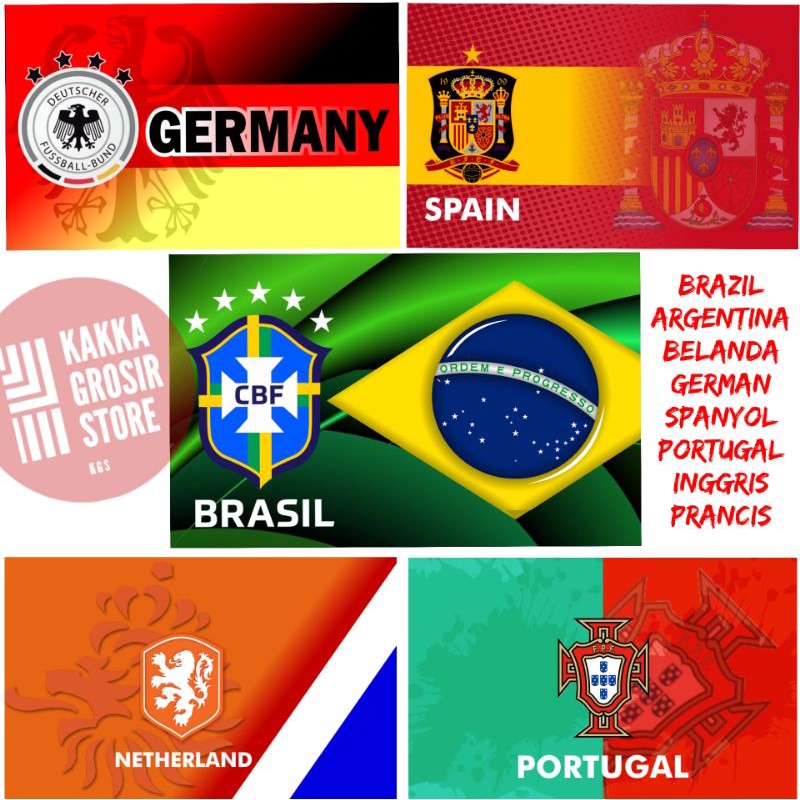 Jual Bendera Piala Dunia Berbagai Negara Ukuran Sedang 120 | Shopee ...