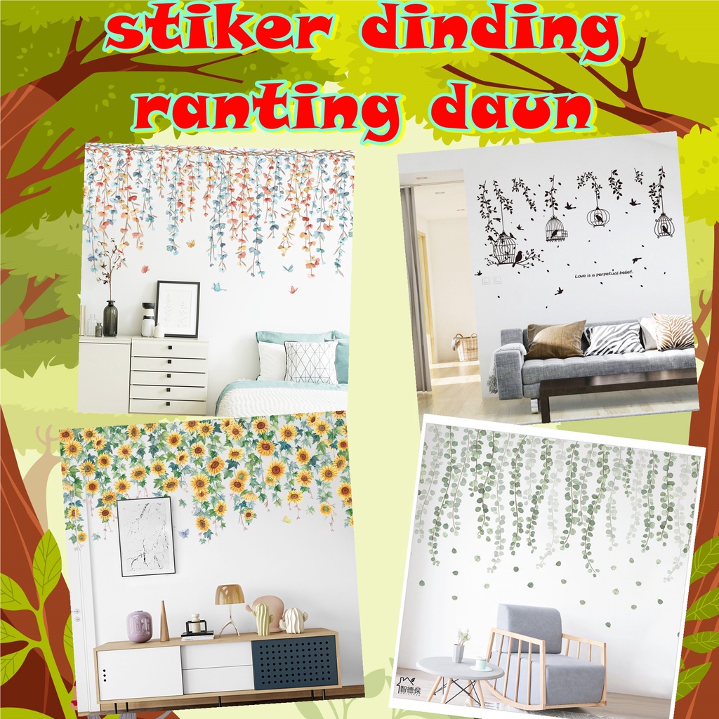 Jual HS- STIKER DINDING RANTING POHON | WALLSTICKER RANTING POHON | STIKER RANTING | WALLSTICKER ...