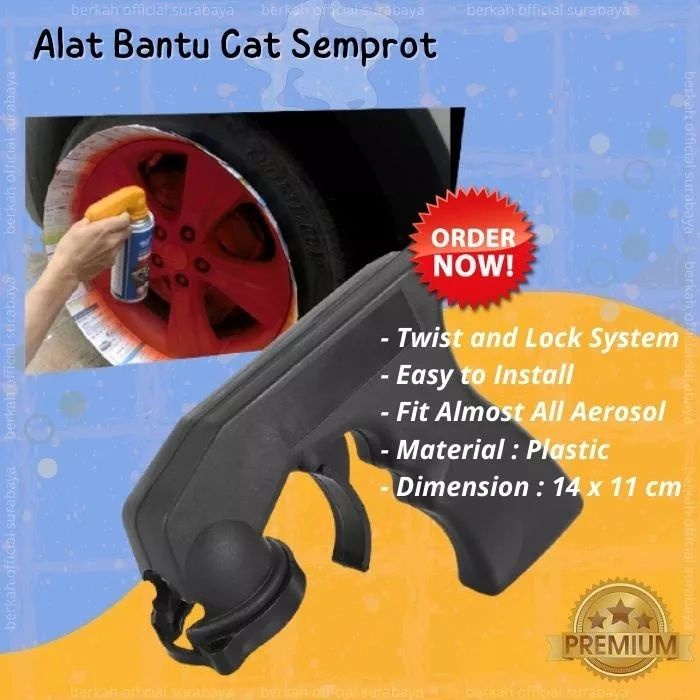 Jual Alat Bantu Adapter Cat Semprot Spray Gun Pilok Pilox Hitam ...