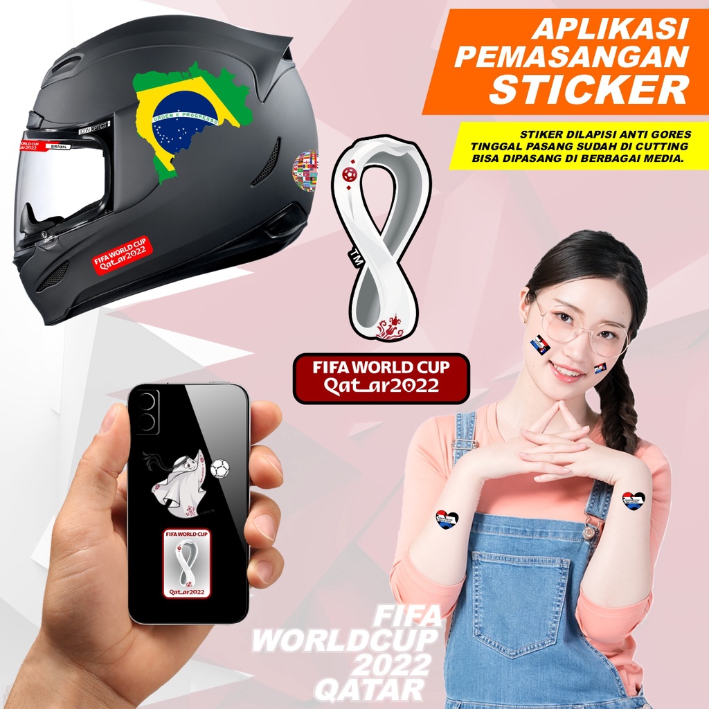 Jual Sticker Peserta Piala Dunia Sticker Piala Dunia 2022 Sticker Piala ...