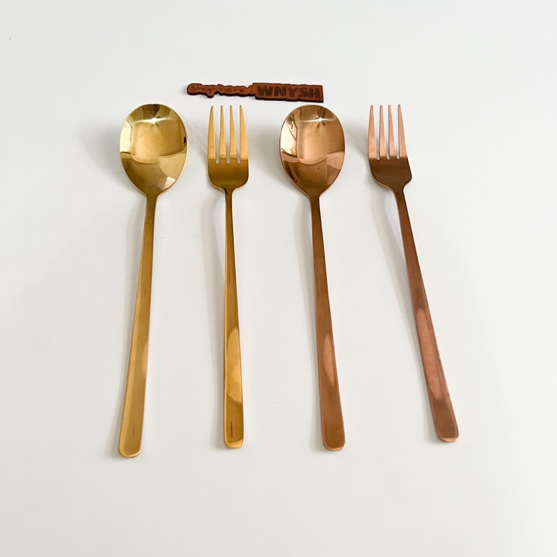 Jual Korean sendok aesthetic, gold sponn, sendok emas, sendok ice cream ...