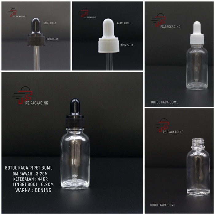 Jual BOTOL KACA PIPET 30ML - NATURAL/BENING | Shopee Indonesia