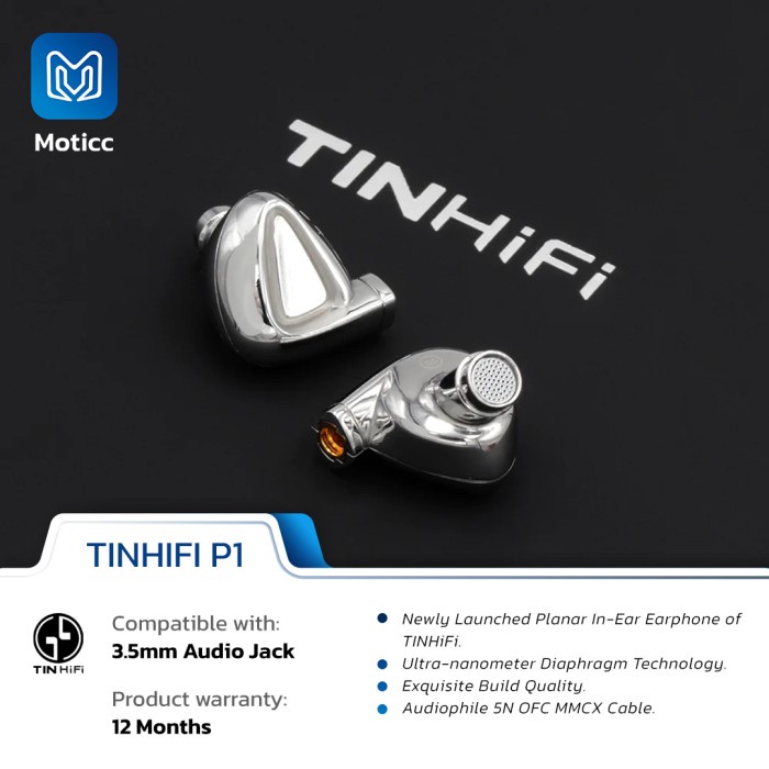 Jual TINHIFI P1 Plus Flagship Planar Drive In Ear Monitor Earphone TIN ...
