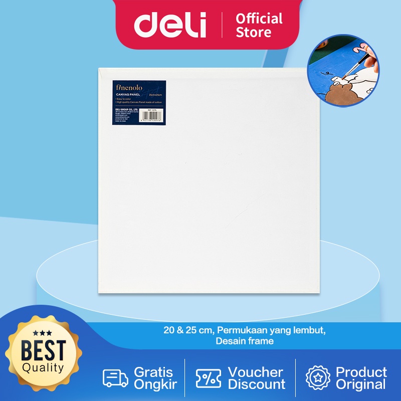 Jual Deli Canvas Board / Kanvas Lukis 20 25 cm Kokoh dan Tebal EC27X ...
