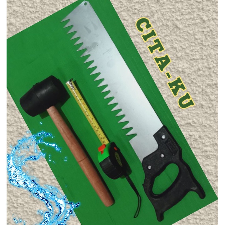 Jual Gergaji Batako Hebel + Palu Karet + Roll Meter Bangunan (Paket ...