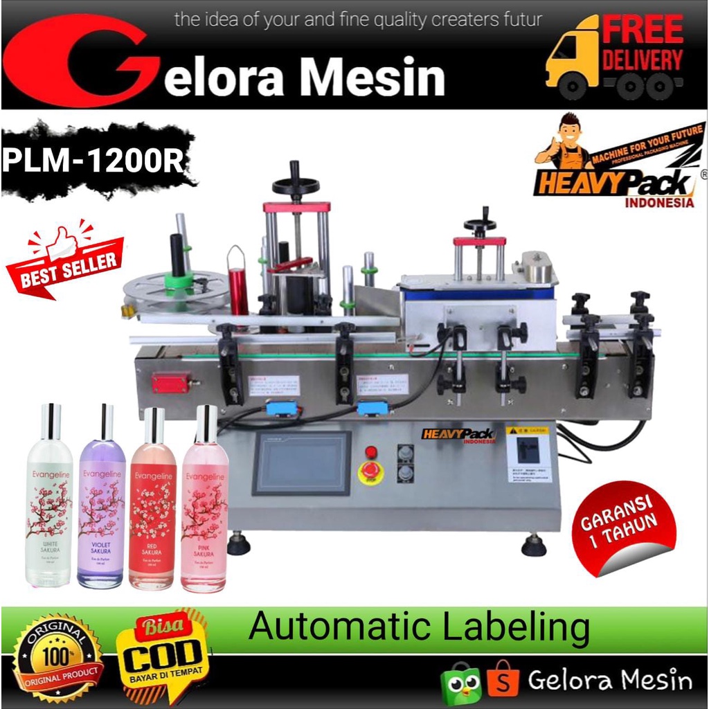 Jual Mesin Labeling Stiker Botol Otomatis PLM-120R HEAVYPACK | Shopee Indonesia