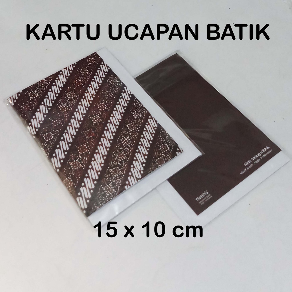 Jual Kartu Ucapan Batik Gift Card Greeting Card Motif Nitik Seling ...