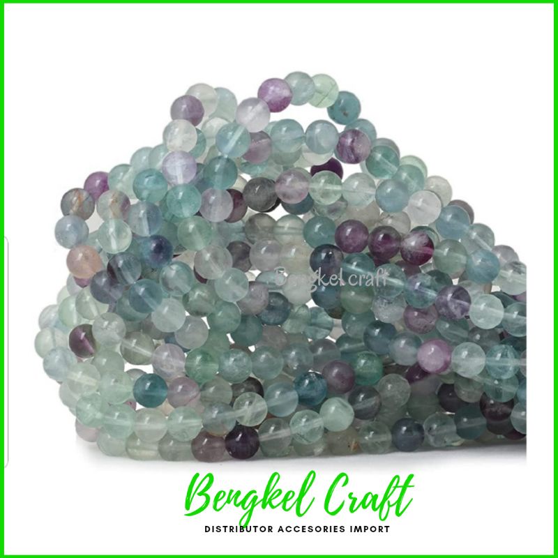 Jual Manik Batu Alam Flourite 6mm 8mm 10mm | Shopee Indonesia