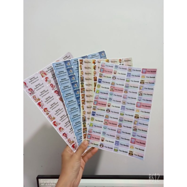 Jual Sticker Label Nama Anime 01 = small (12X35) medium (15X40) large ...