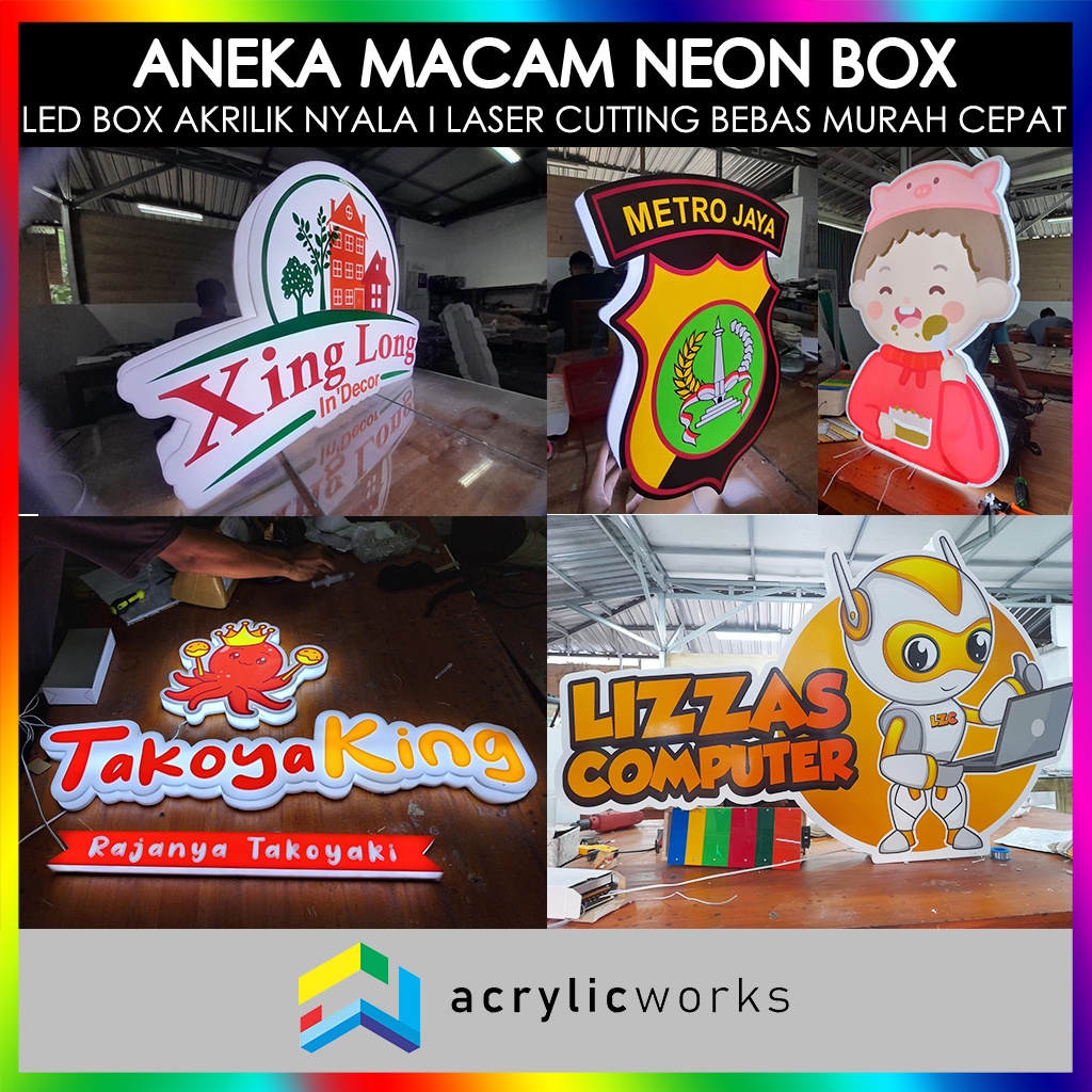 Jual Neon Box Laser Cutting Akrilik Bentuk Variasi | Shopee Indonesia