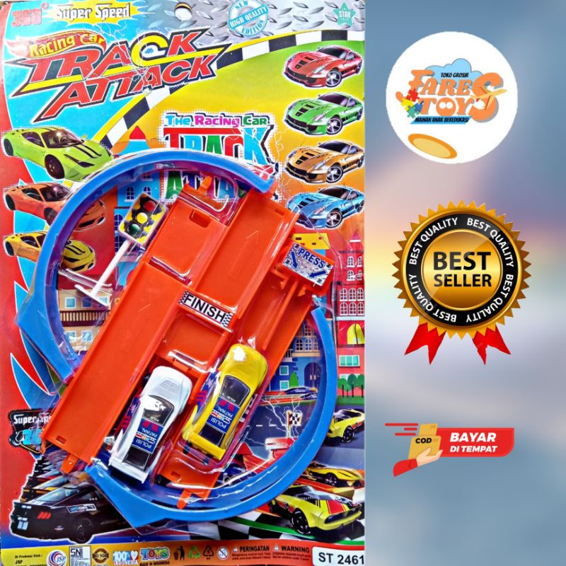 Jual mobil mobilan anak Racing 2 car 1 track super speed attack ST 2461 | Shopee Indonesia
