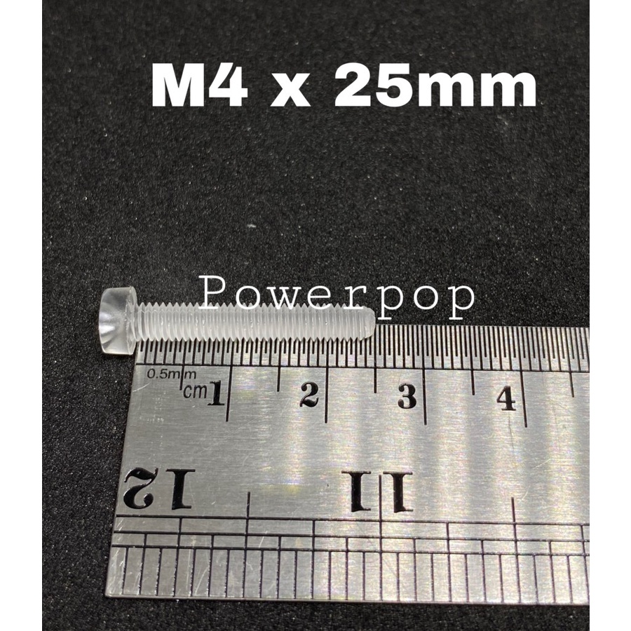 Jual Mur Baut M4 / Mur Baut Acrylic M4 Transparan Bening Murah M4x4mm ...
