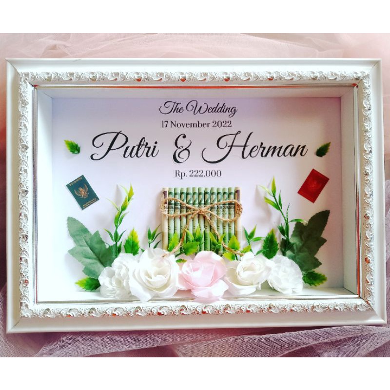 Jual Mahar pernikahan, mahar simple, mahar murah, mahar unik. Bingkai 3D 25x35 cm | Shopee Indonesia
