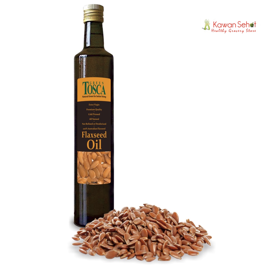 Jual Green Tosca Flaxseed Oil | Minyak Biji Rami 500ml | Shopee Indonesia