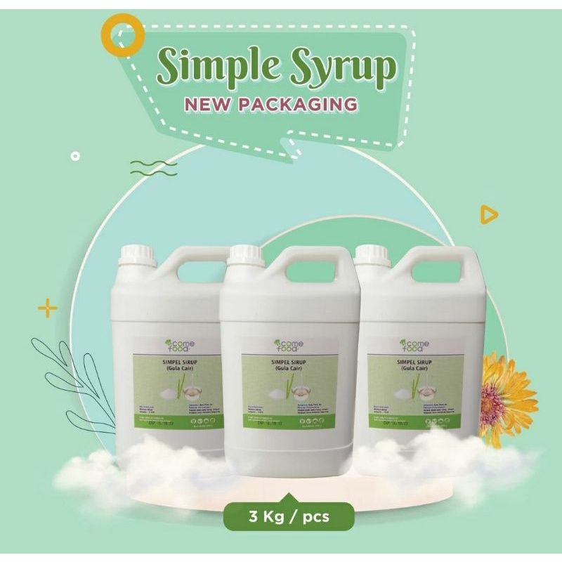 Jual Gula Cair Simple Syrup 3kg Sucrose Minuman Kekinian Comefood ...