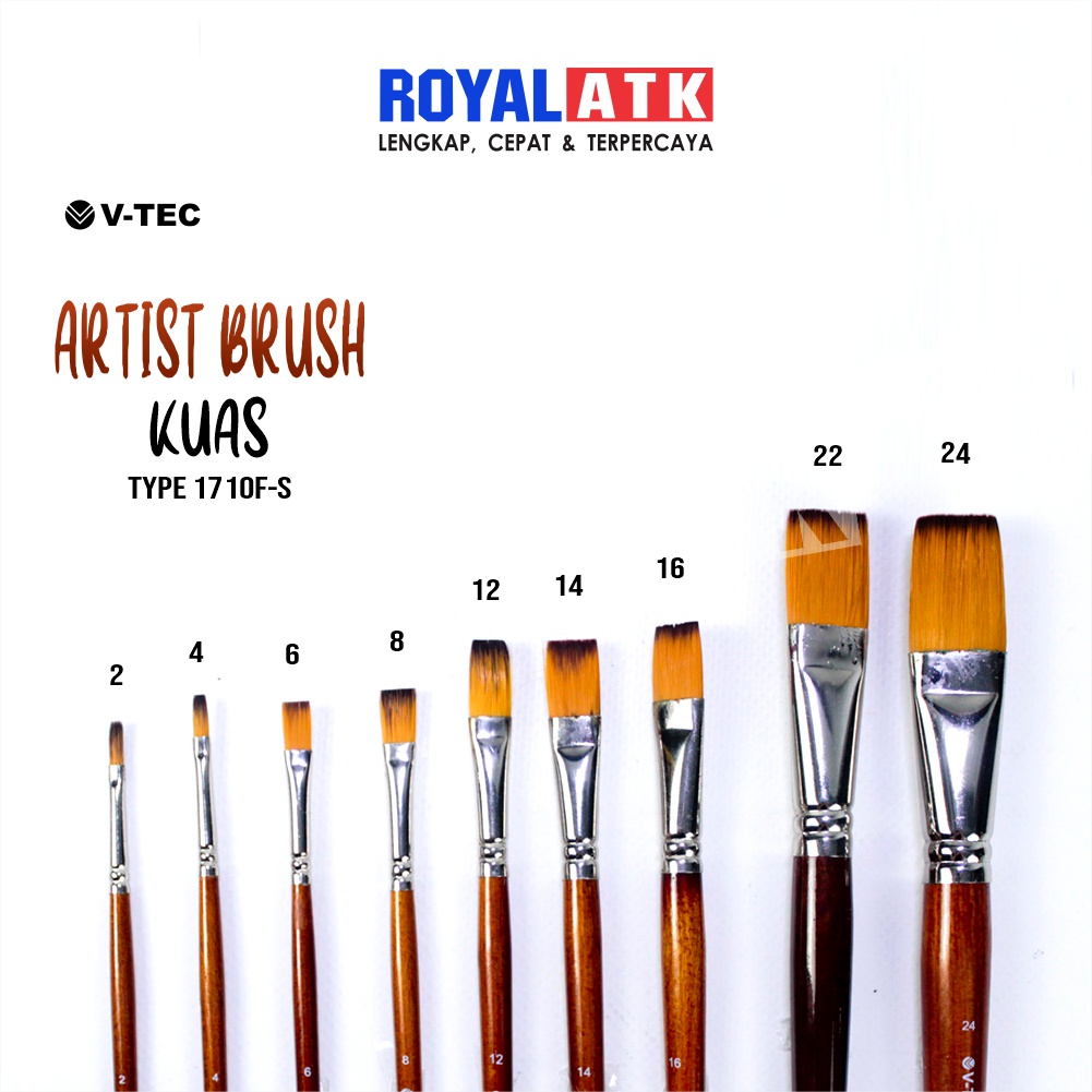 Jual Kuas Lukis Vtec Artist Brush Type 1710F-S | Shopee Indonesia