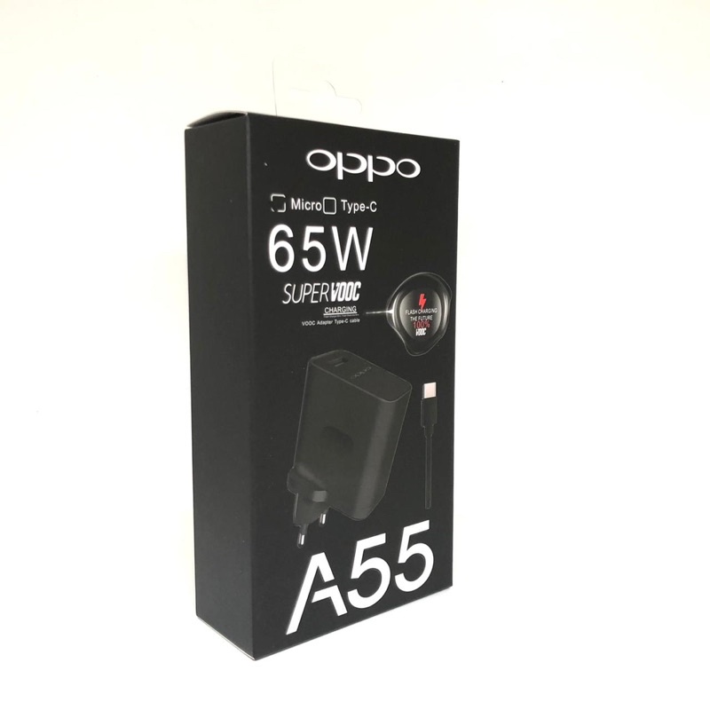 Jual ALL 65WATT Charger Oppo A55 BLACK 65W For Android Dan Micro Super ...